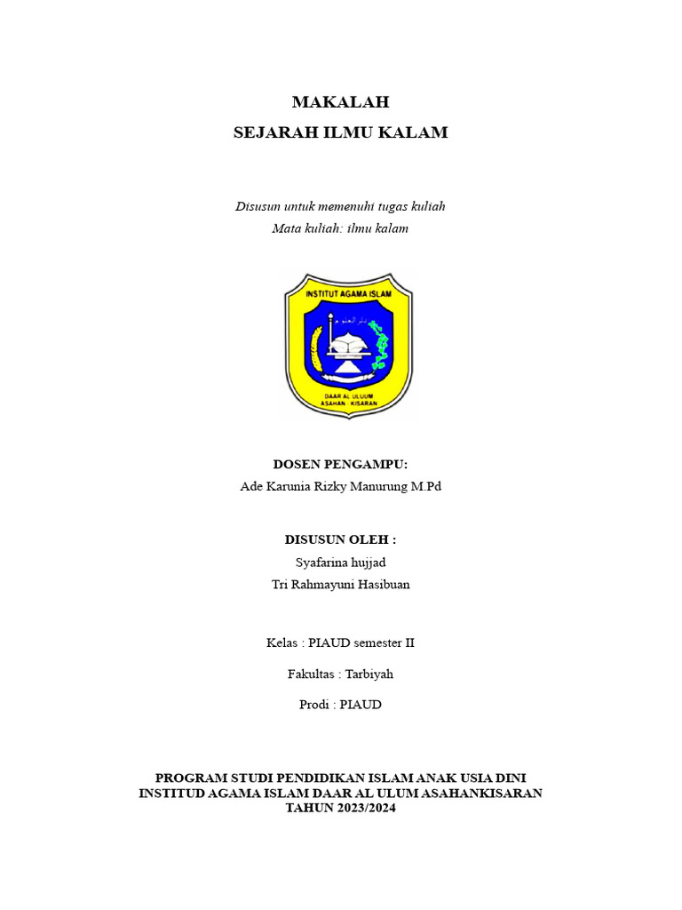 Ilmu Kalam | PDF