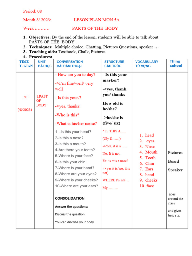 Lesson Plan 5a | PDF