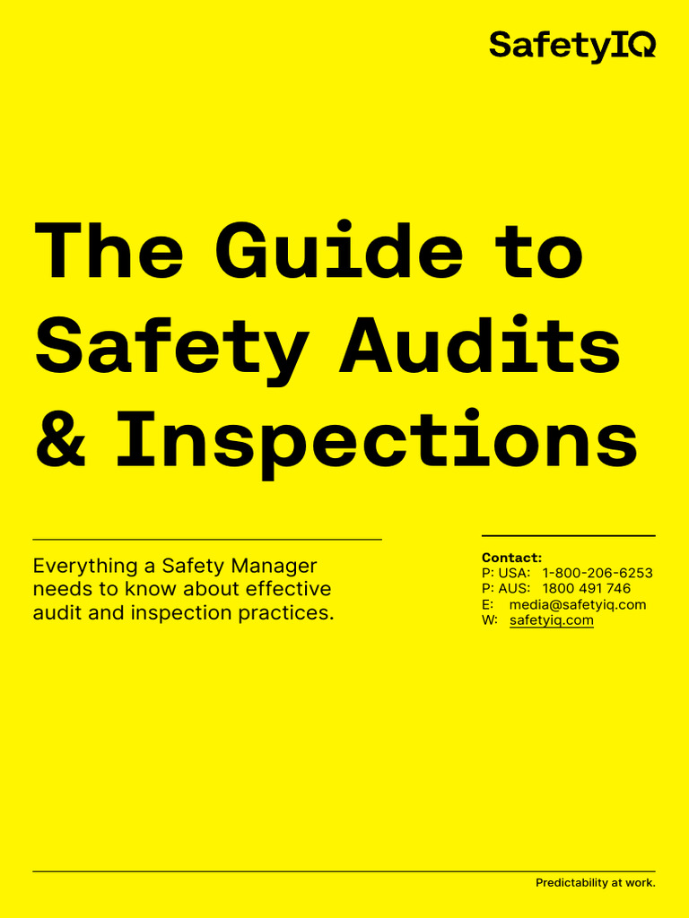 Safety Audits & Inspections Guide | PDF | Occupational Safety And ...