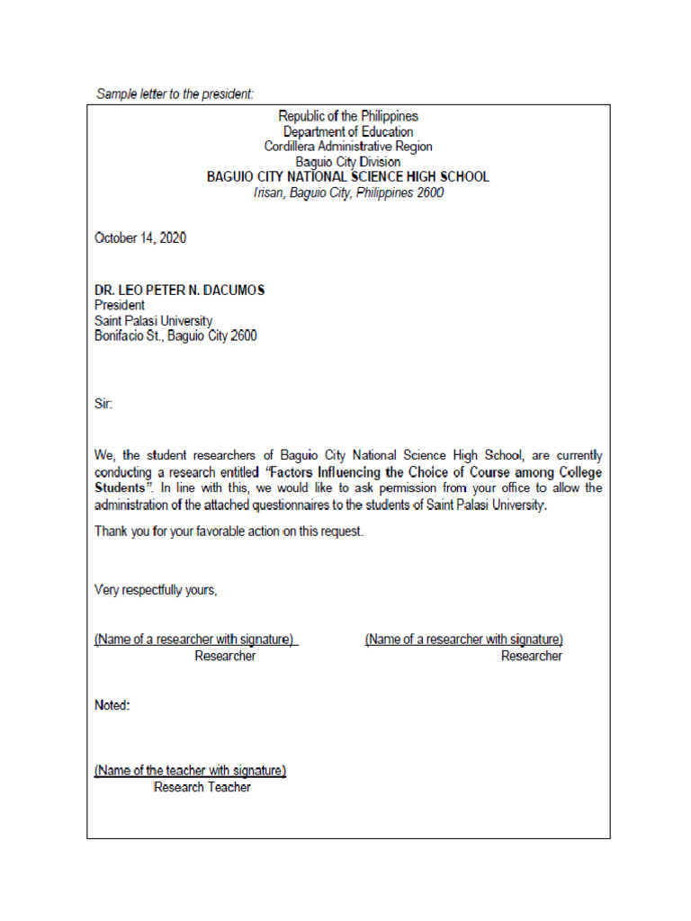 Sample Letter and Consent | PDF