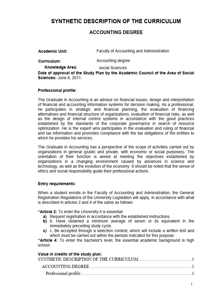 Unam Accounting Study Plan | Download Free PDF | Accounting | Audit