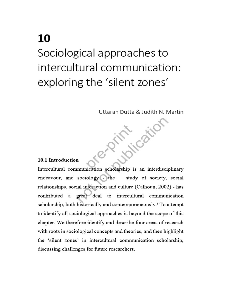 Sociological Approaches To Intercultural | PDF | Sociology | Methodology