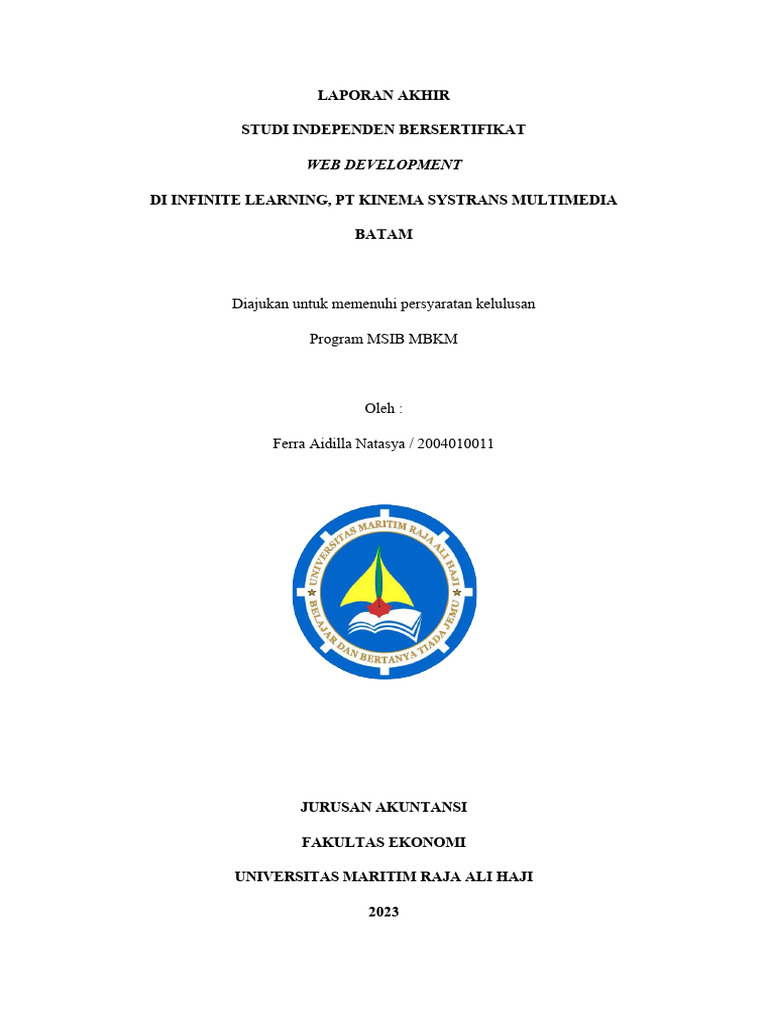 Laporan Studi Web Development 2023 | PDF