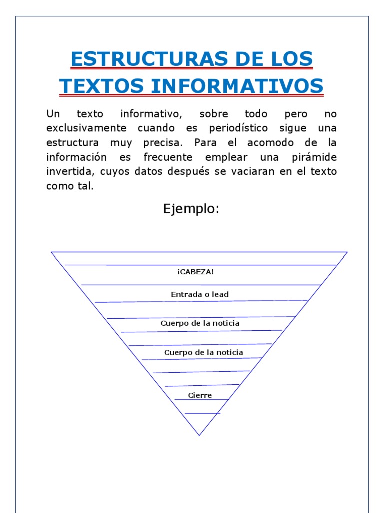 Estructuras de Los Textos Informativos | PDF