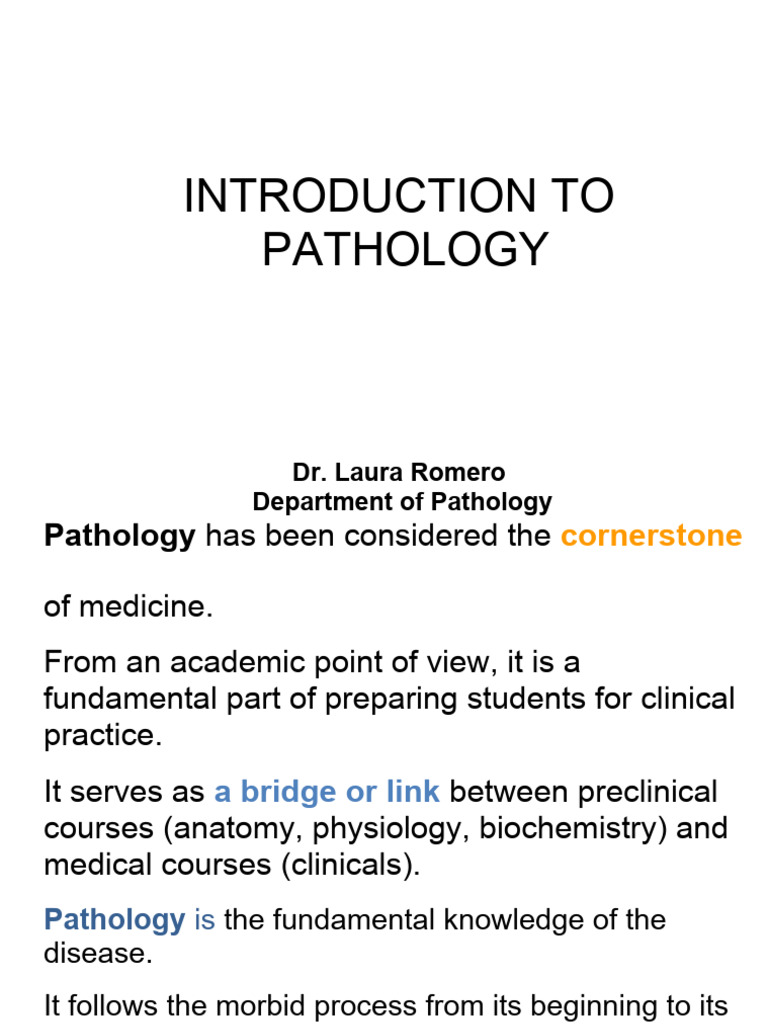 Introduction To Pathology | PDF | Pathology | Dna