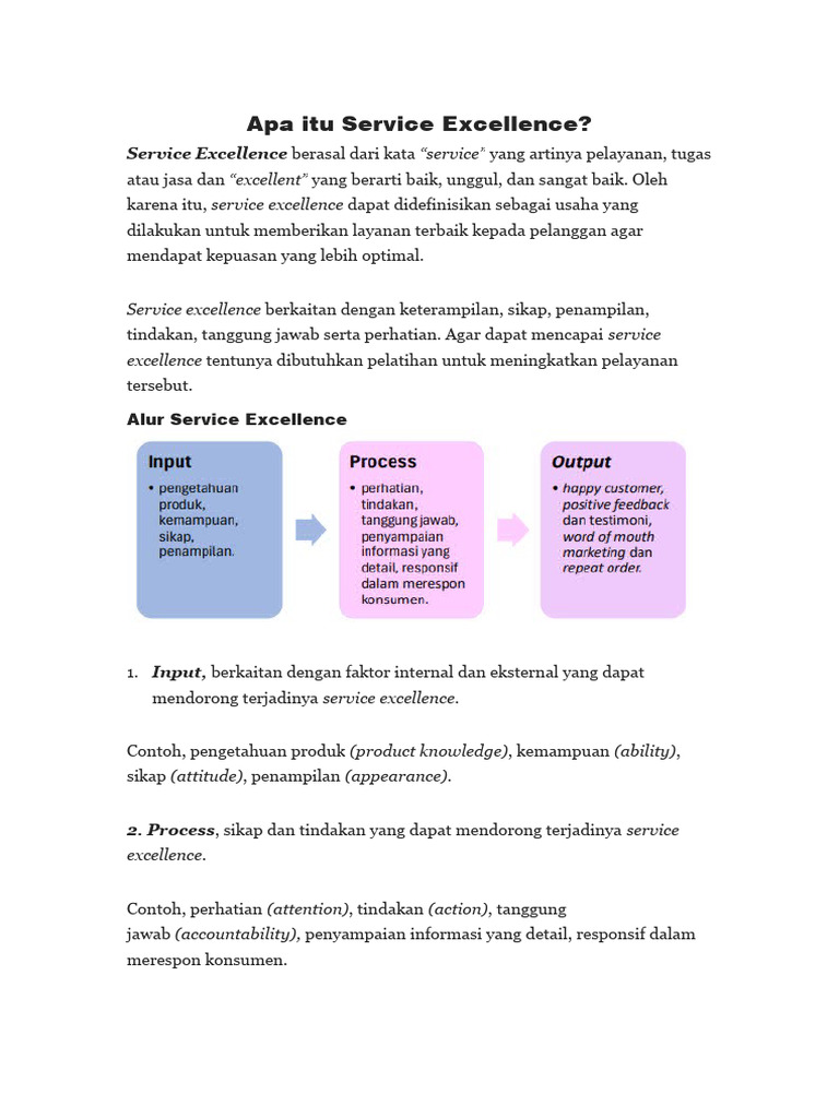 Apa Itu Service Excellence | PDF | Bisnis