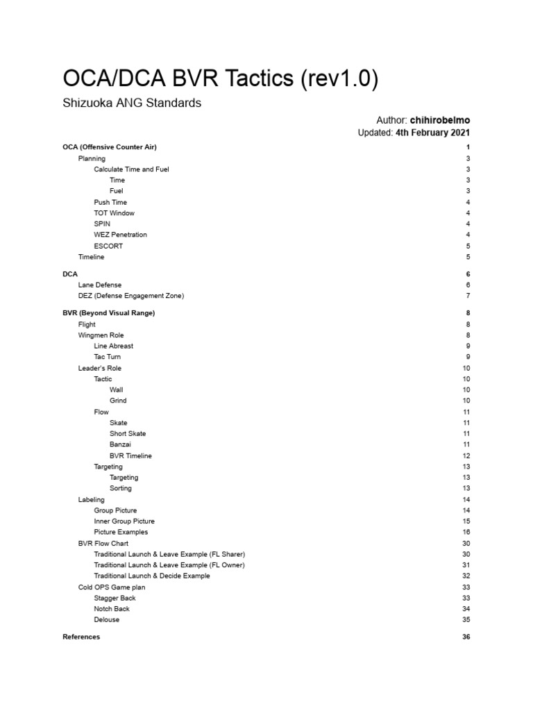 OCA/DCA BVR Combat Tactics Guide | PDF | Fighter Aircraft | Aviation