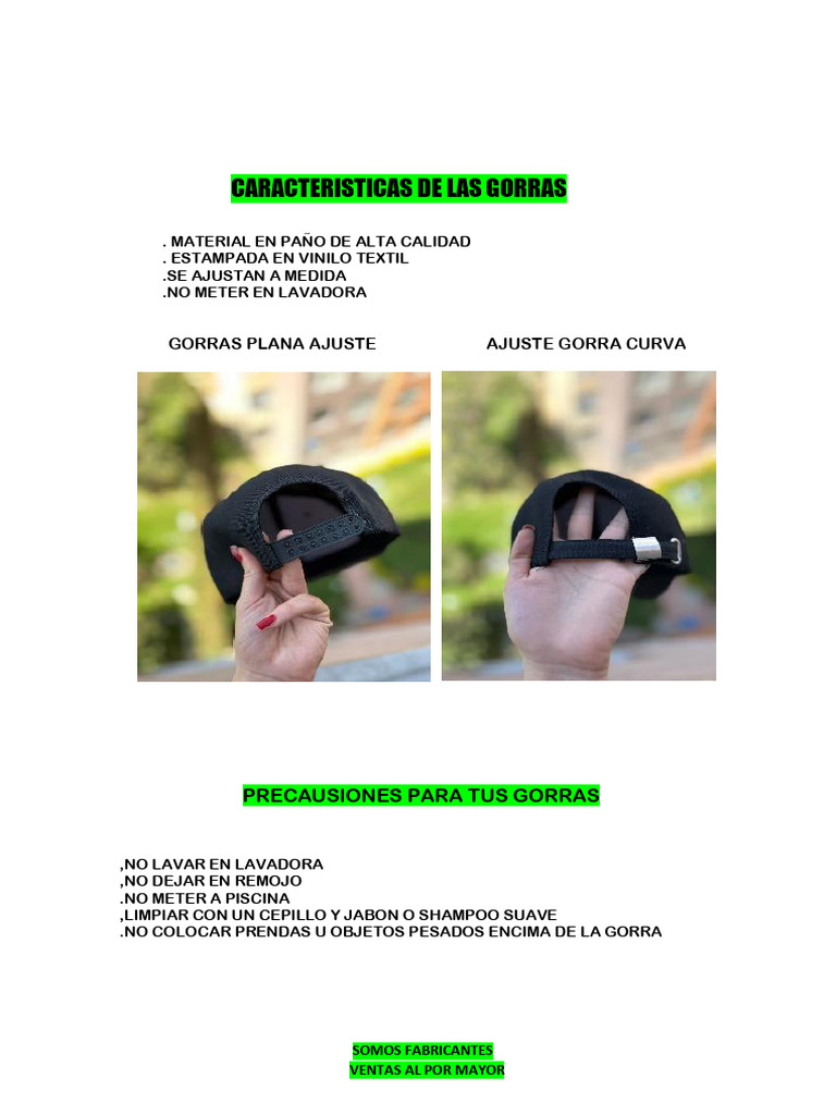 Catálogo Gorras 2024 ACTUALIZADO | PDF