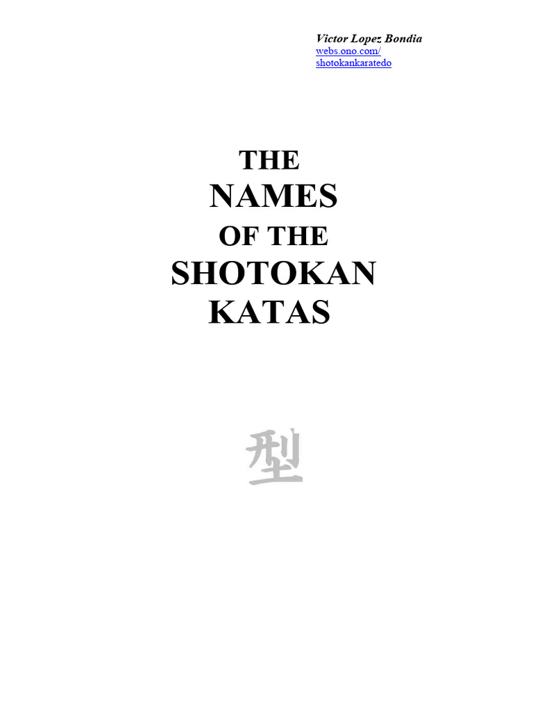 Shotokan Karate Katas Explained | PDF | Shotokan | Karate