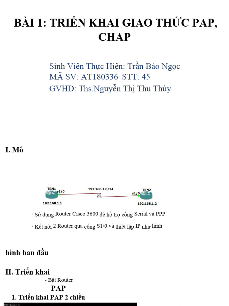 Bài 01. Triển Khai Pap Chap | PDF
