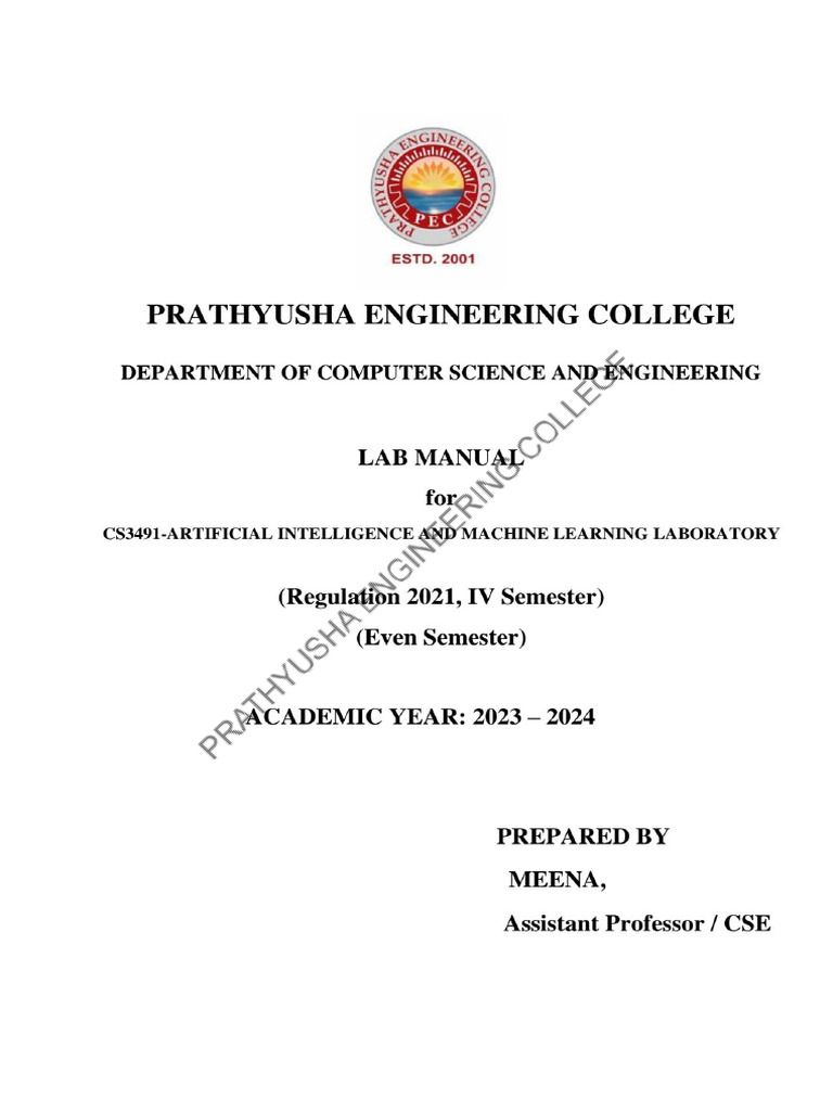 AIML Lab Manual | PDF
