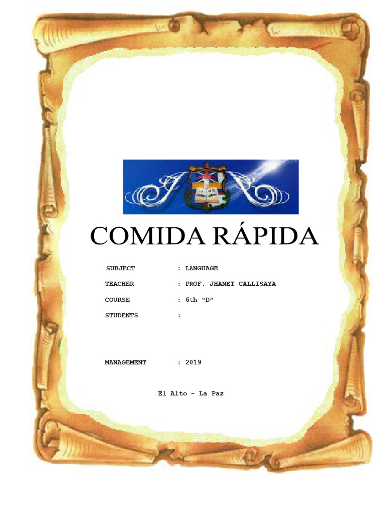 Fast Food Monograph | PDF | Obesity | Cholesterol