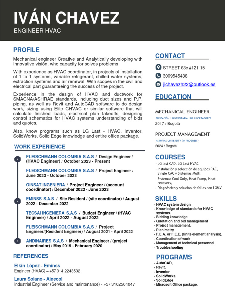 Curriculum Vitae - Ivan Chavez | PDF | Mechanical Engineering | Heat Transfer