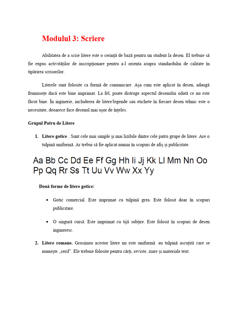 Modulul 3 - Scriere | PDF