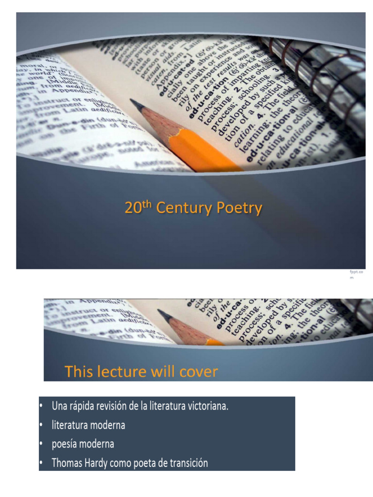 Poesía Del Siglo XX | PDF | Thomas Hardy | TS Eliot