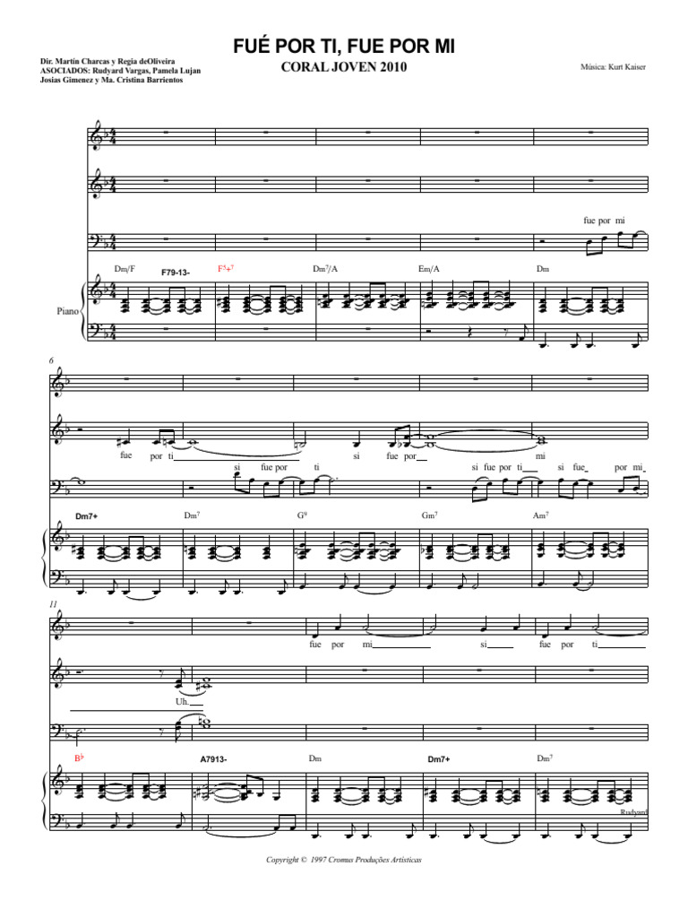 Fue-Por-Ti Voces | PDF