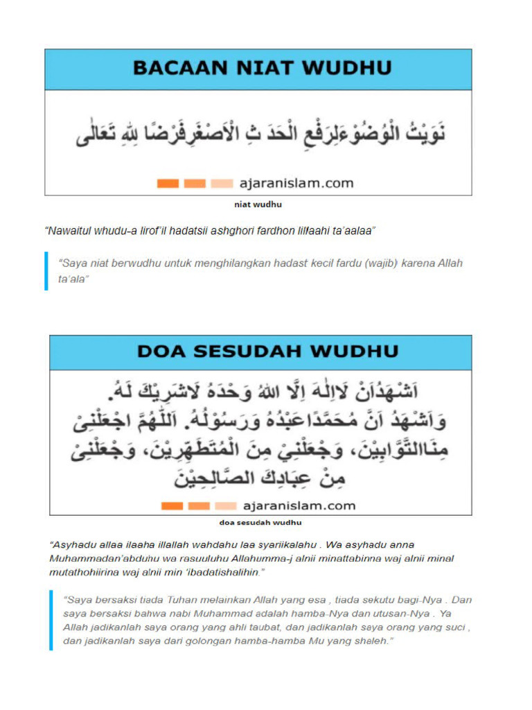 Bacaan Wudhu | PDF