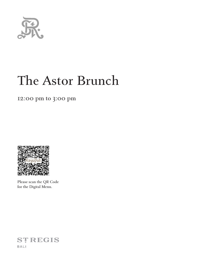 Astor Brunch Menu Update March 2024 | PDF | Drink | Pickling