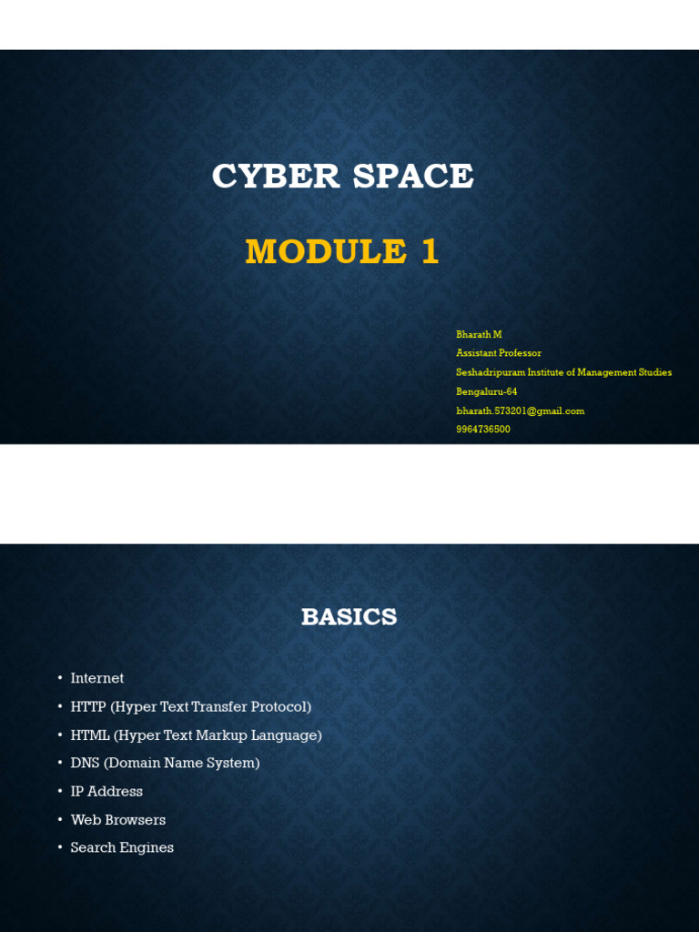 Cyber Space Module 1 4 | PDF | World Wide Web | Internet & Web