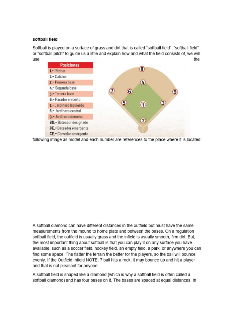 softball | PDF | Softball | Baseball Field