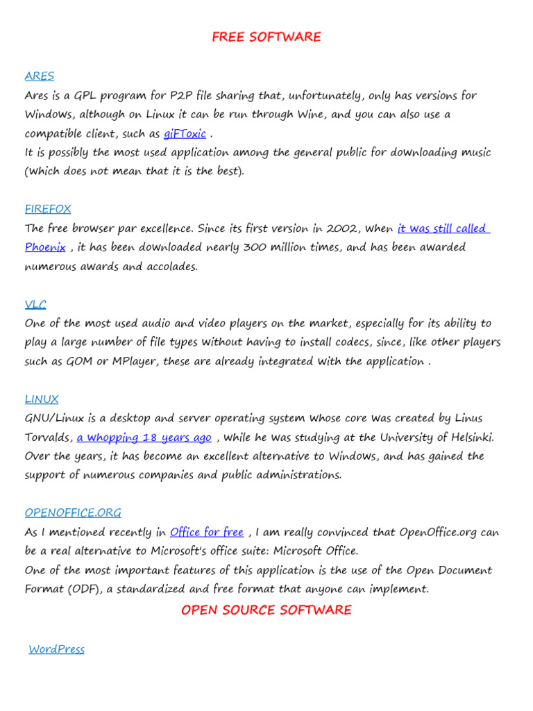 Examples of Licensed Software | Download Free PDF | Linux | Operating ...