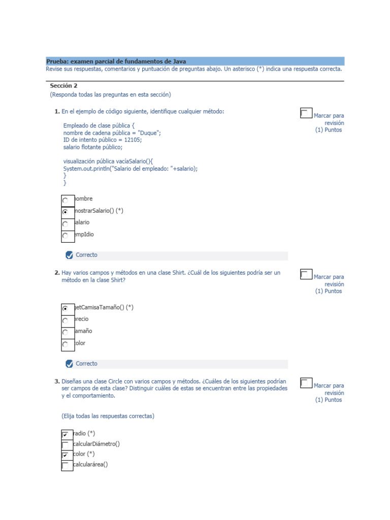 Respuestas Del Examen Intermedio de Java | PDF | Java (lenguaje de ... Respuestas Del Examen Intermedio de Java | PDF | Java (lenguaje de ...