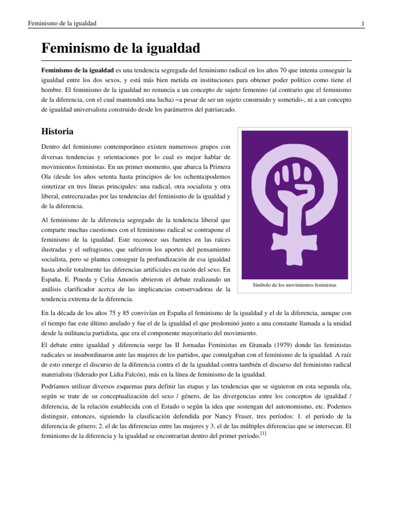 feminismo de la igualdad
