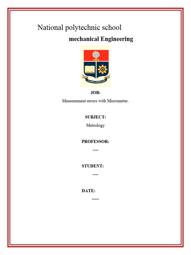 Micrometer Measurement Errors Pdf Elasticity Physics 2339