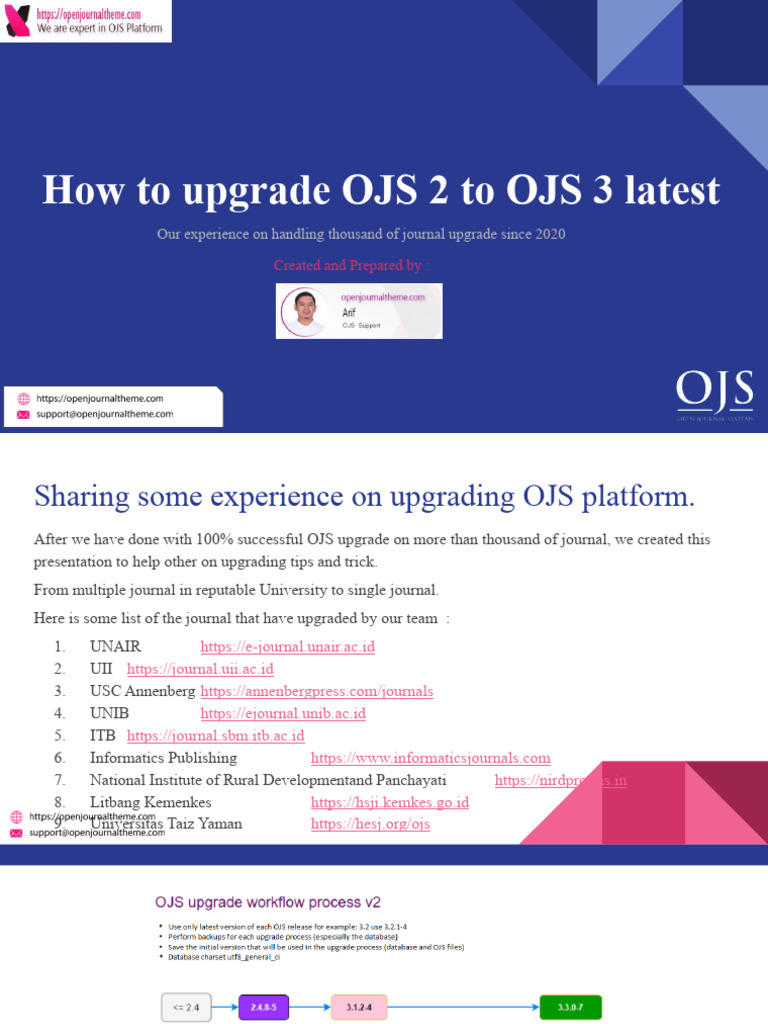 How To Upgrade OJS 2 To OJS 3 Latest | PDF | Computing | Data Management