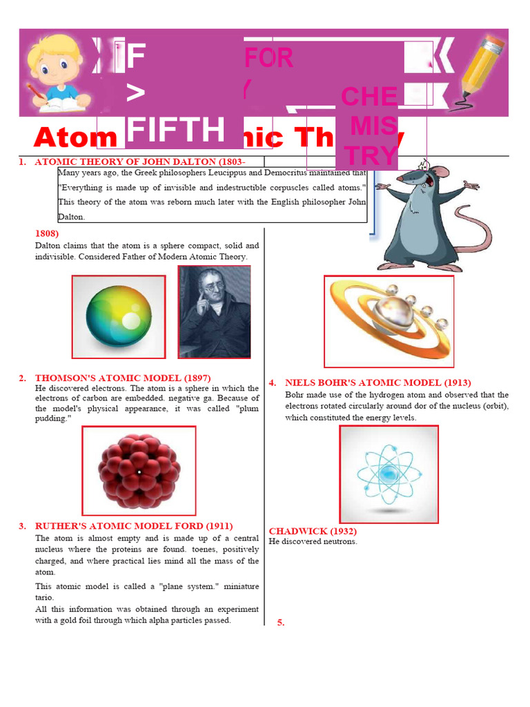 Atomic Theory For Fifth Grade | PDF | Atoms | Atomic Nucleus