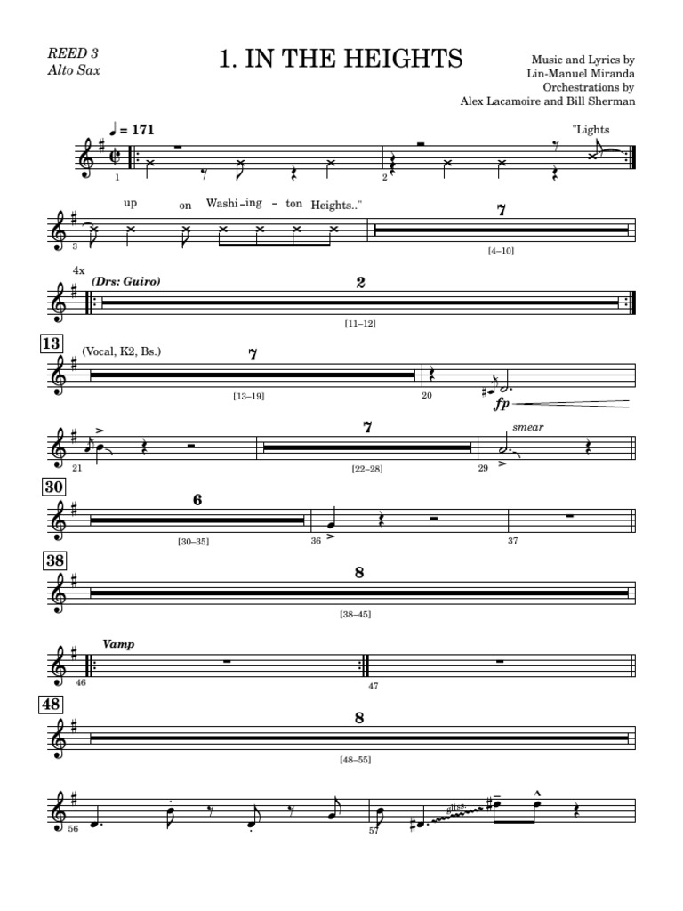 in The Heights Reed 3 | PDF | Musical Theatre | Tony Awards