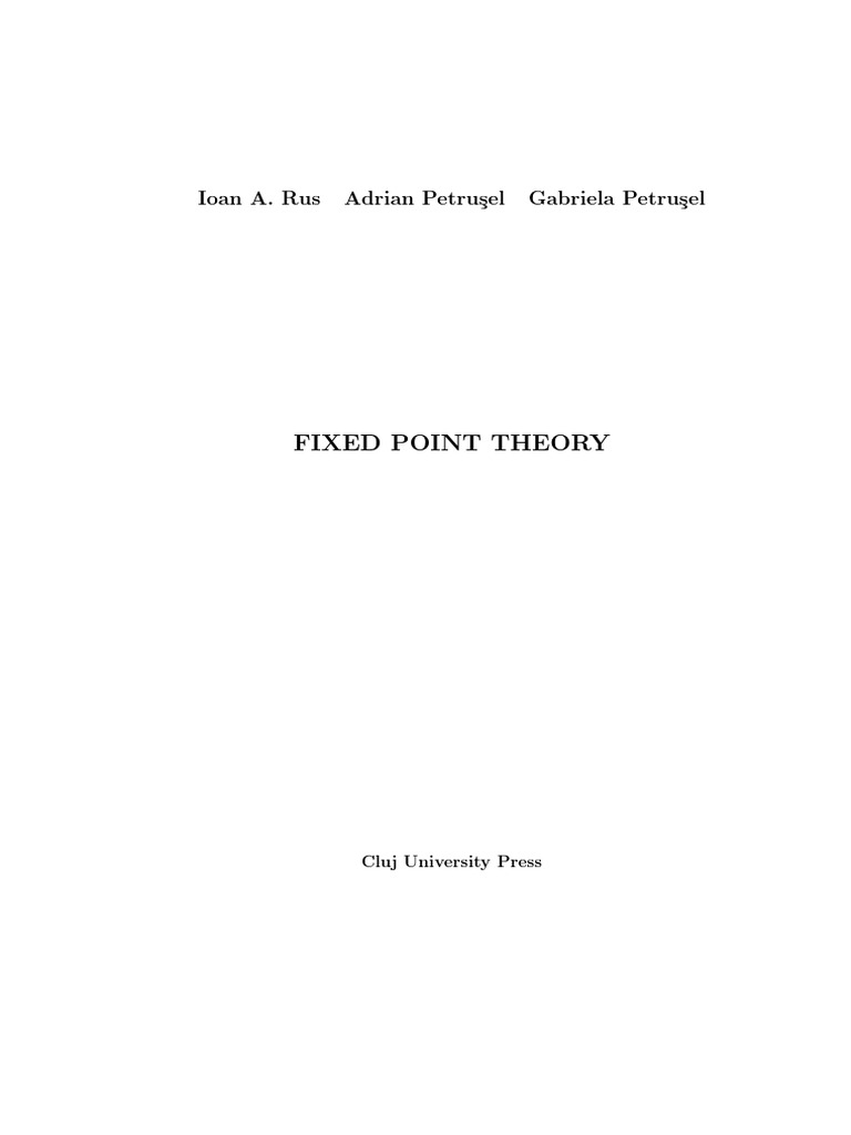 S - Fixed Point Theory | PDF | Equations | Mathematics
