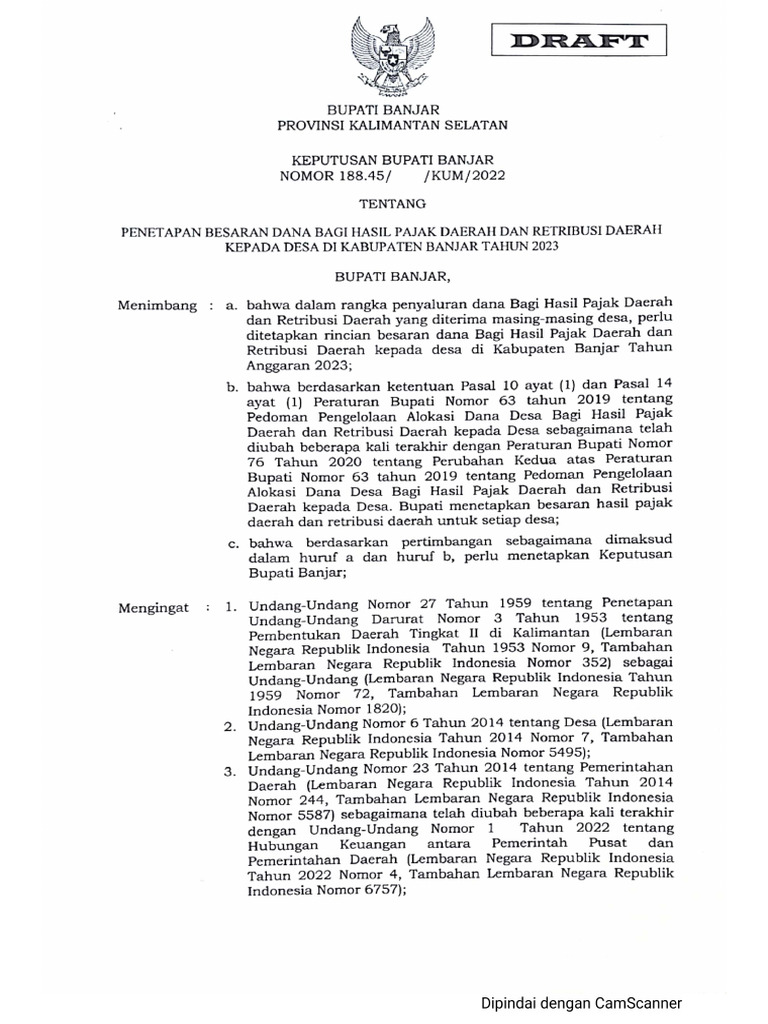 Draft SK BHPRD 2023 | PDF