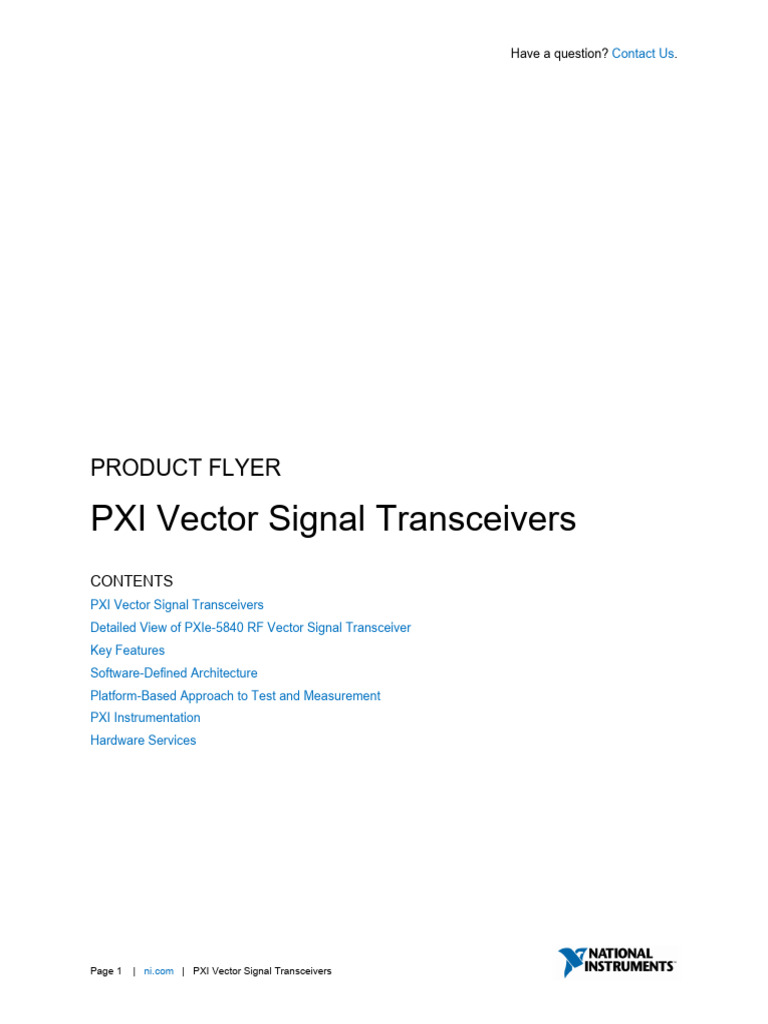 PXI Vector Signal Transceivers Guide | PDF | Field Programmable Gate Array | Mimo