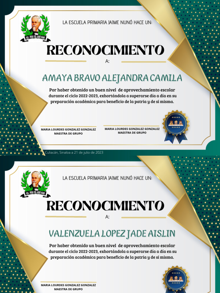 RECONOCIMIENTOS | PDF