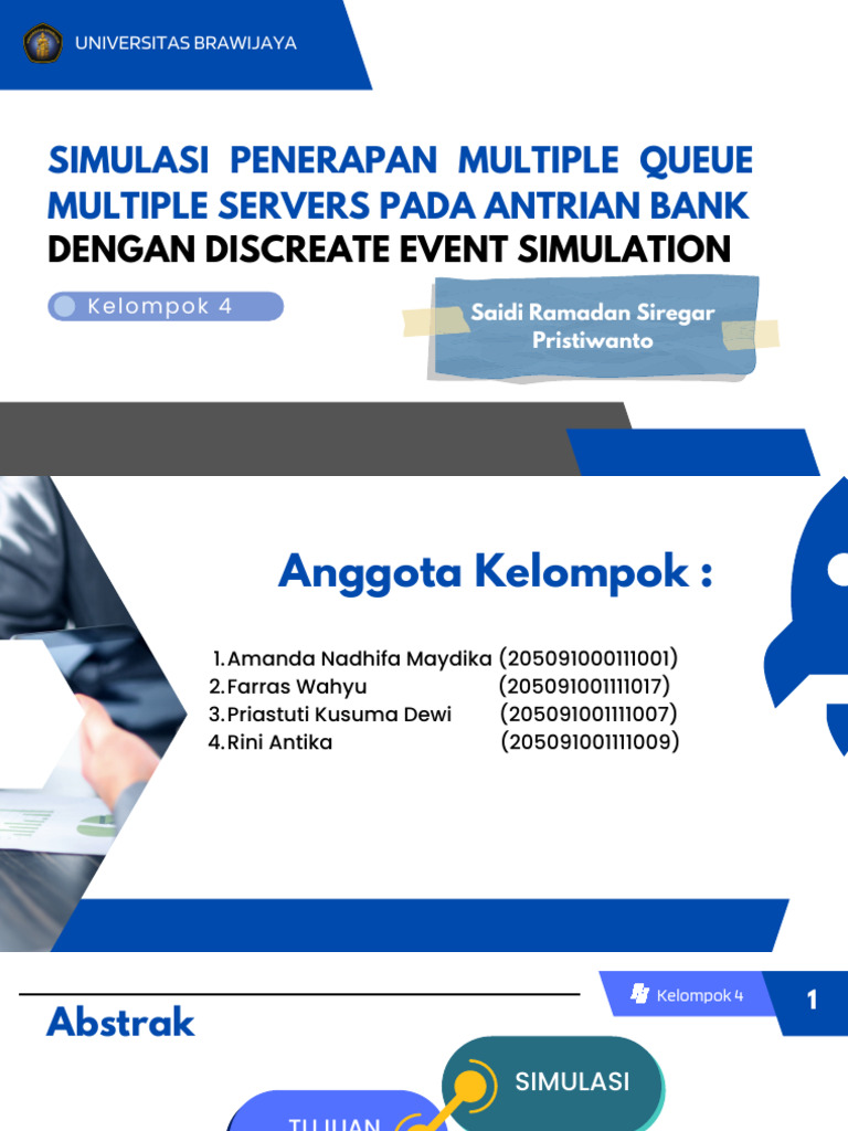 Simulasi Penerapan Multiple Queue Multiple Servers Pada Antrian Bank Dengan Discreate Event ...