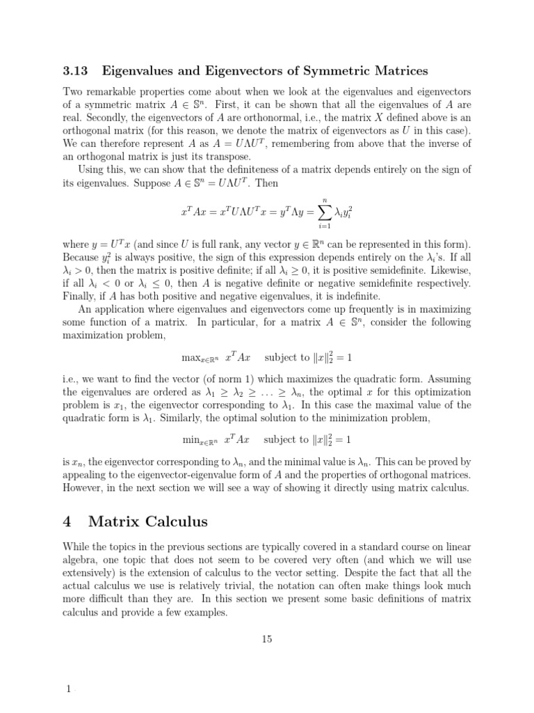 斯坦福大学机器学习数学基础 17-24 | PDF | Random Variable | Eigenvalues And Eigenvectors