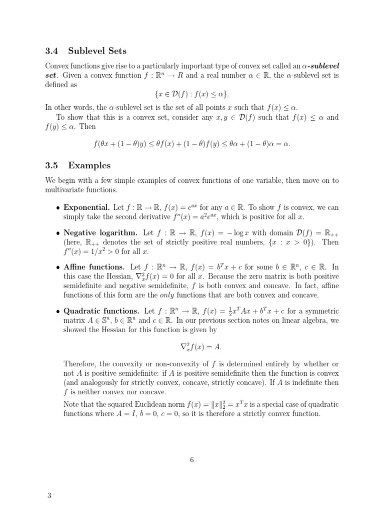 斯坦福大学机器学习数学基础 41-48 | PDF | Mathematical Optimization | Convex Set