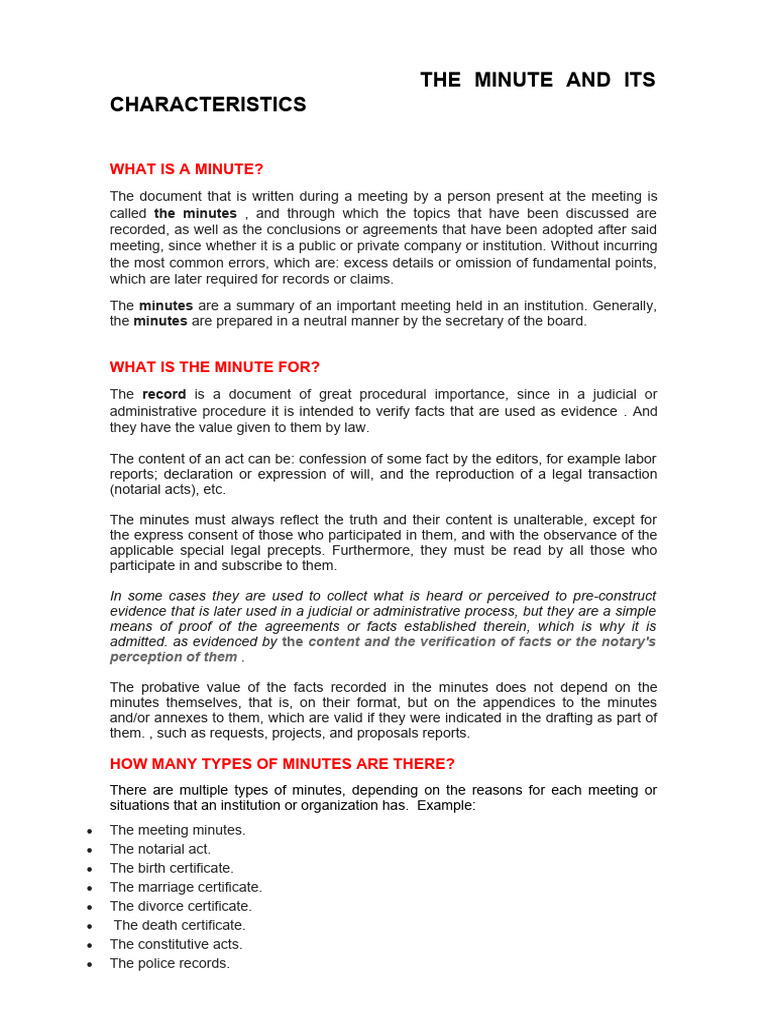 The Act and Its Characteristics | PDF | Agenda (Meeting) | Evidence