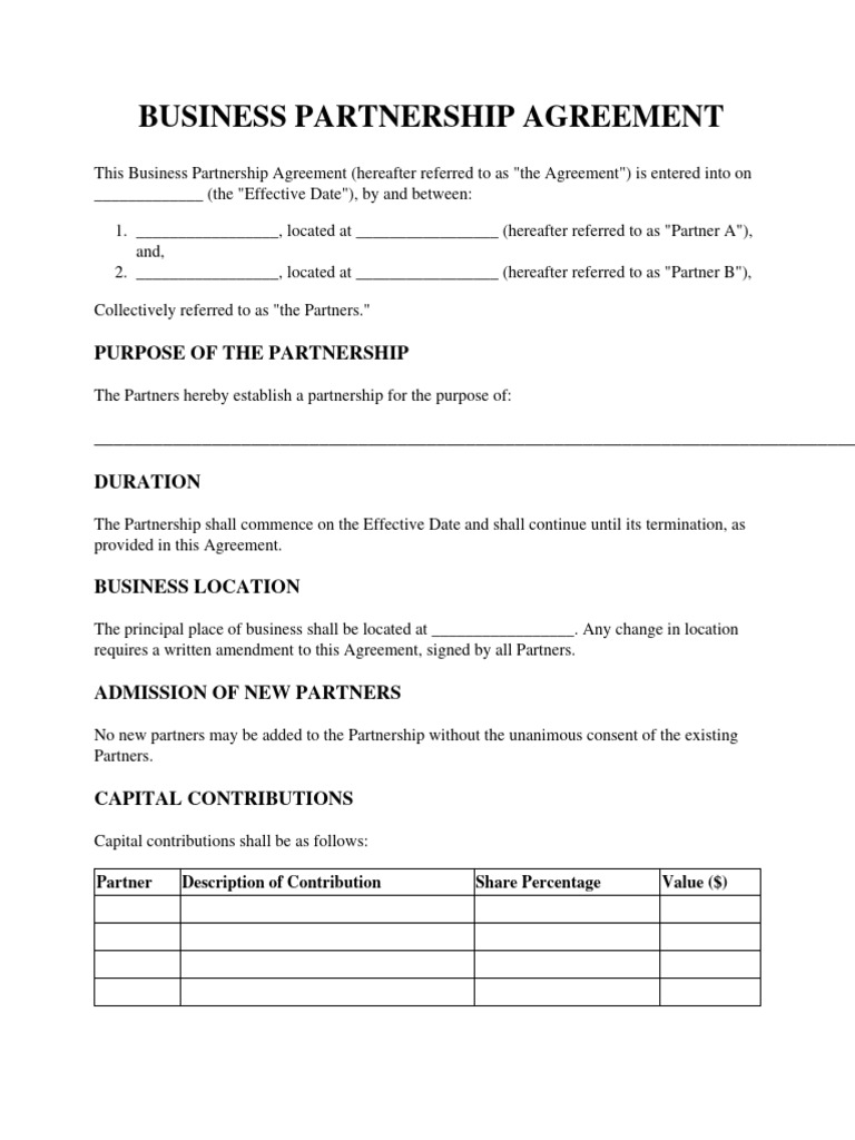 Business Partnership Agreement | PDF | Income Statement | Partnership