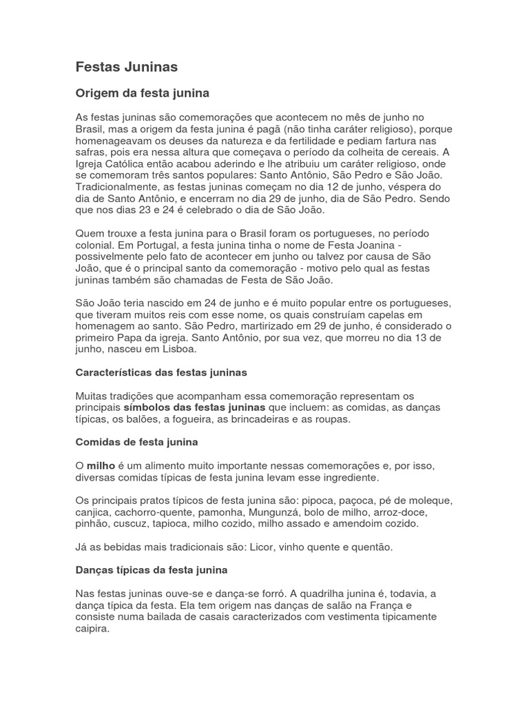 Festas Juninas | PDF