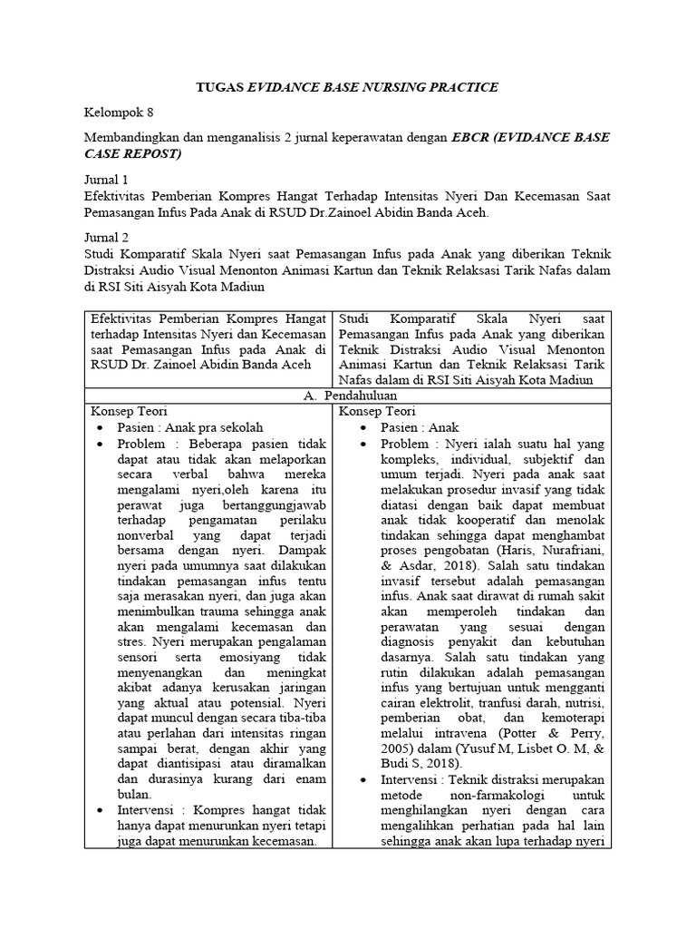 TUGAS EVIDANCE BASE NURSING PRACTIC1 (DipulihkanOtomatis) | PDF