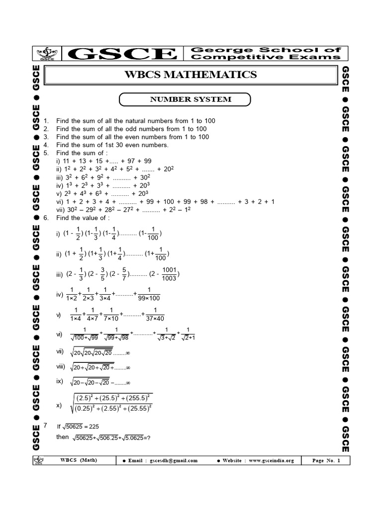 Belur Math NumberSystem | PDF | Teaching Methods & Materials