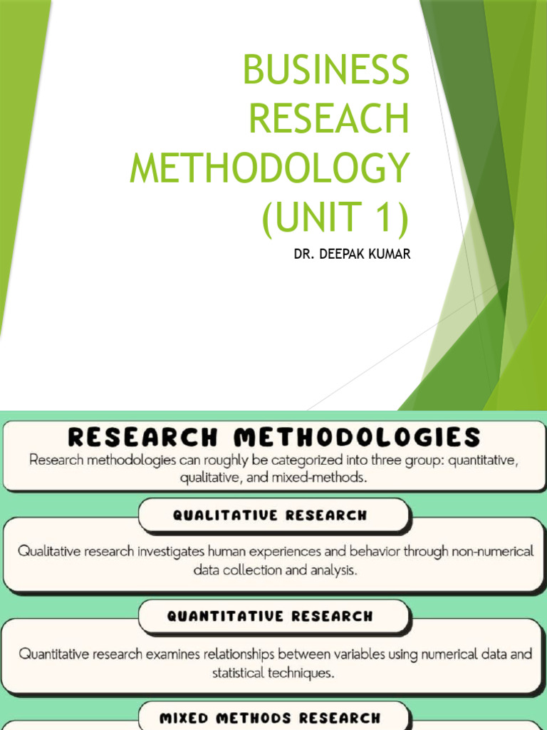 BRM Unit 1 | PDF | Methodology | Quantitative Research