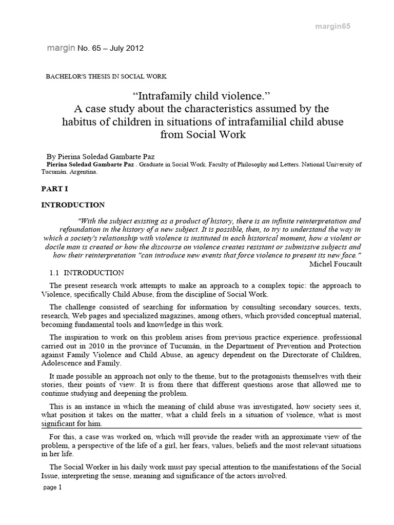 Domestic Child Violence Case Study | PDF | Child Abuse | Family
