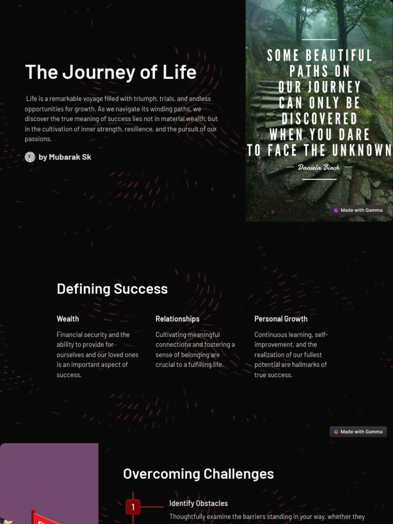 The Journey of Life: Embracing Growth | PDF