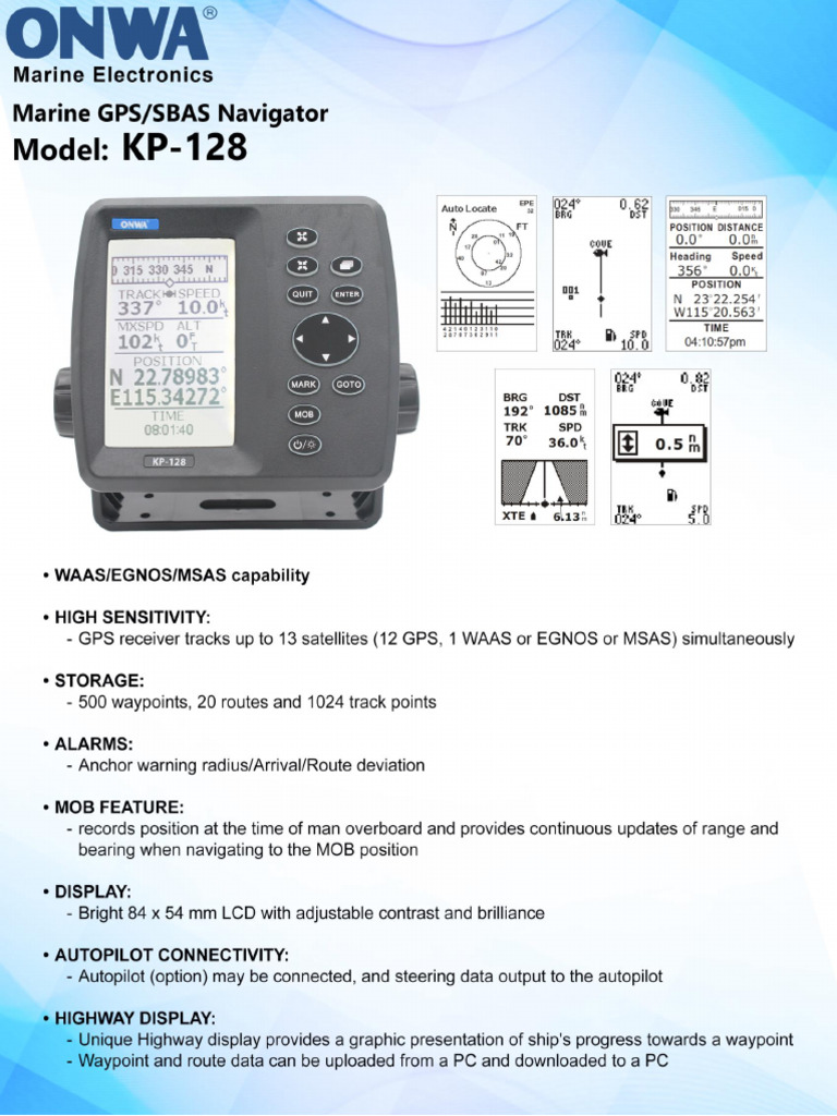 Onwa KP 128 | PDF