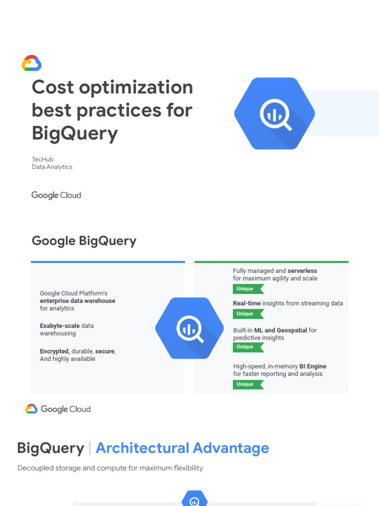 BigQuery Cost Optimization + Best Practices | PDF | Backup | Computer Data Storage