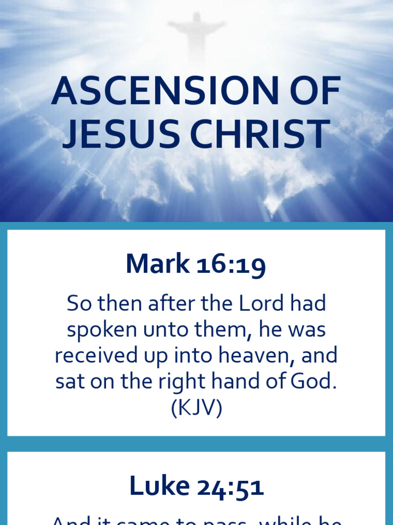 L20 - Bible - Ascension of Jesus Christ | PDF | Ascension Of Jesus | Jesus