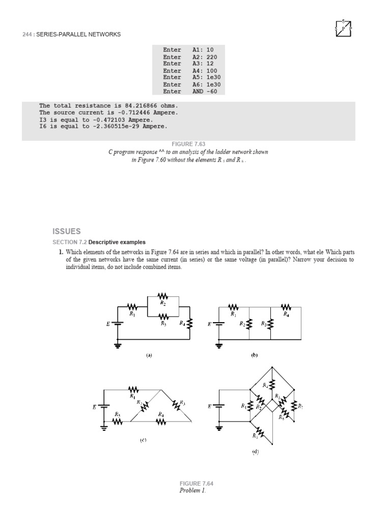 Parallel Series Exercises | PDF | Electrical Engineering | Electromagnetism